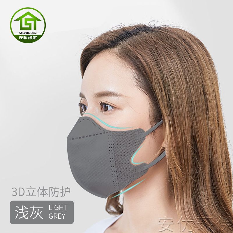 叡寶嚴選 | S17（十片裝）成人 女款 舒適3層薄款 拋棄式 透氣3d face mask防護口罩 3D立體 口罩 | 顏色 : 灰色 ...