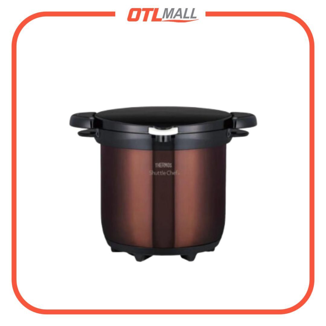 THERMOS | 4.5L Shuttle Chef IH Vacuum Insulation Cooker Clear Stainless KBG-4500 CS (Brown ...