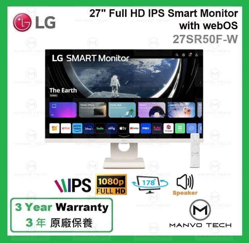 LG | 27 吋全高清 IPS 智能顯示器，配備 webOS - 27SR50F-W | HKTVmall 香港最大網購平台