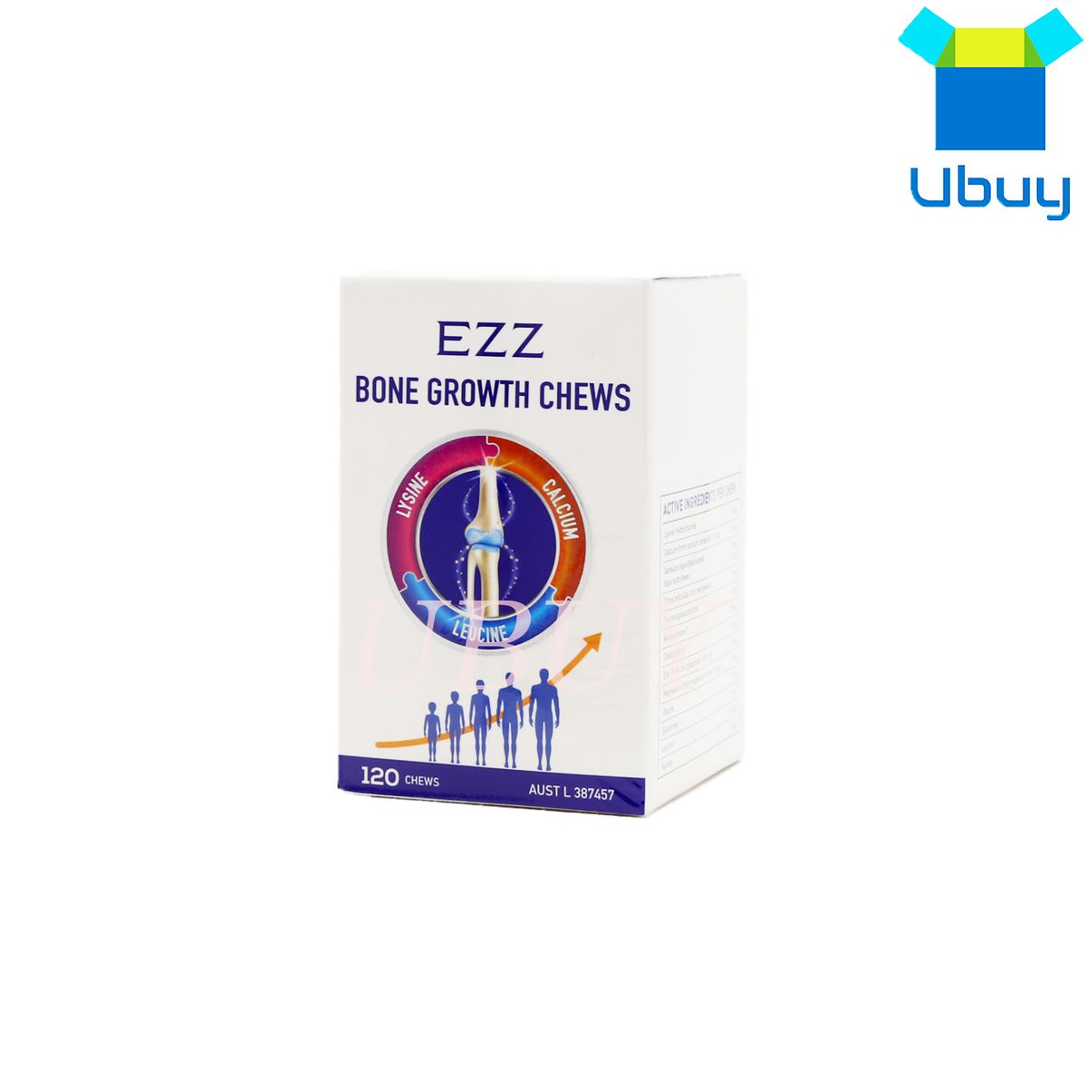 EZZ | 兒童增高澳洲賴氨酸骨增長(適合3-18歲)咀嚼片120粒 [平行進口] 9348107007777 | HKTVmall 香港最大網購平台