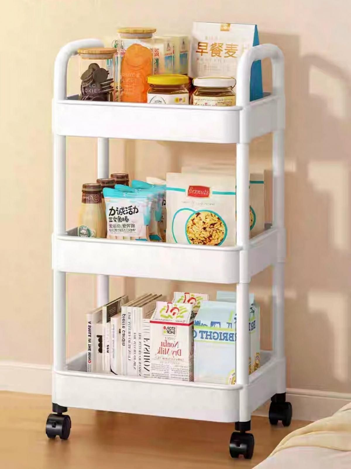 日本熱銷 | 3 layers Shelf with wheels plastic rack plastic storage plastic ...