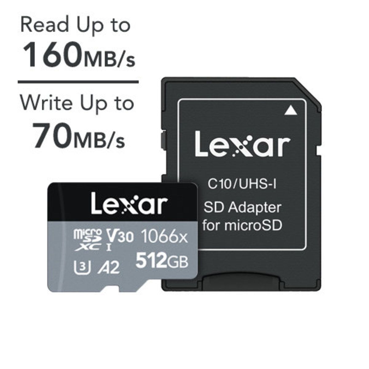 LEXAR | LEXAR Professional SILVER 系列 512GB 1066x microSDXC™ UHS-I 記憶卡 ...