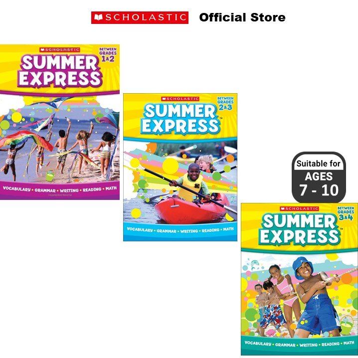 SCHOLASTIC | 小學英文補充練習 Summer Express Workbook Set A (Grade 1-4, 3 books ...