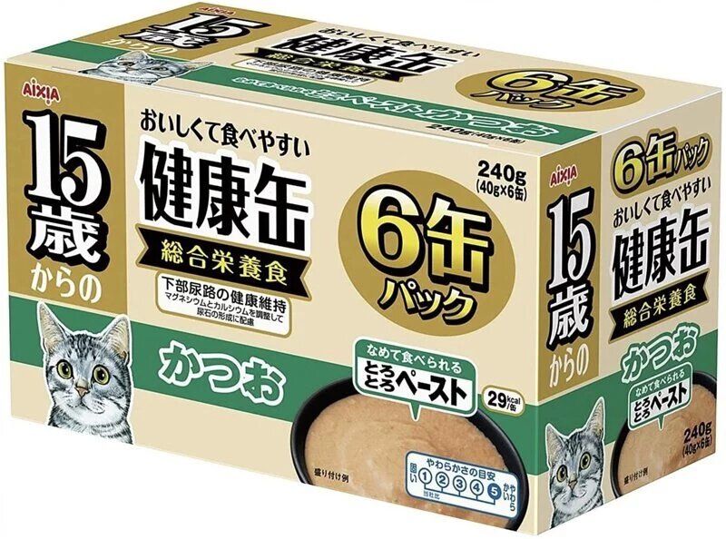 AIXIA | [6罐裝] 馬鈴薯 & 鰹魚 | 15+高齡貓罐頭 貓主食罐 (40gx6) 愛喜雅健康缶 KCG6-5 | HKTVmall 香港最大網購平台