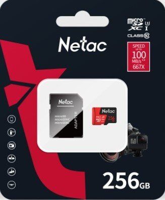 Netac | 256GB microSD Extreme Pro P500 Class 10 TF (記憶卡｜快閃記憶體｜sd card ...
