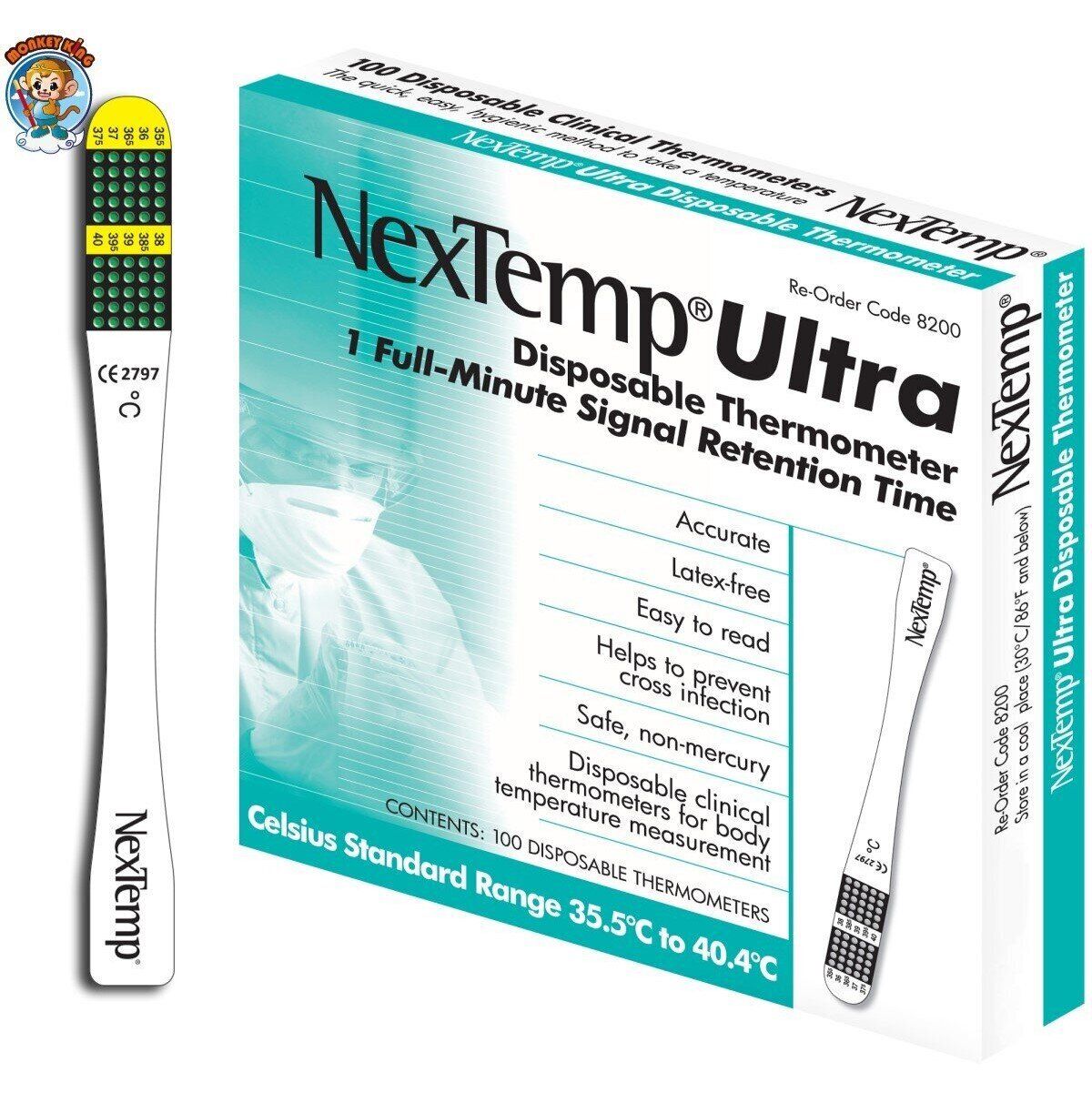 NEX | 美國NexTemp Ultra 液晶體溫度計 口探 探熱器 100片/盒 方便易用 (香港行貨) | HKTVmall 香港最大網購平台