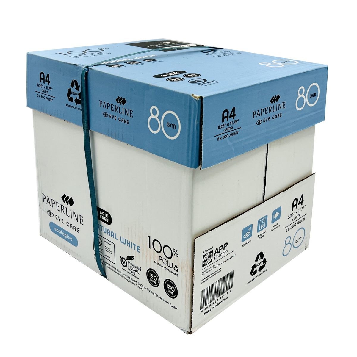 多致紙品 | 【箱裝】80克A4 Paperline Eye Care 環保再生白影印紙 (2,500張) 5包 | HKTVmall 香港最 ...