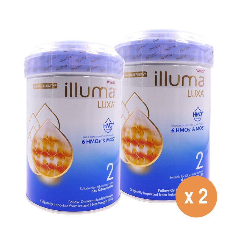 illuma | 惠氏 ILLUMA LUXA 2號 較大嬰兒配方奶粉 850克 x 2罐 (此日期前最佳: 不早於 04/2025) | HKTVmall 香港最大網購平台