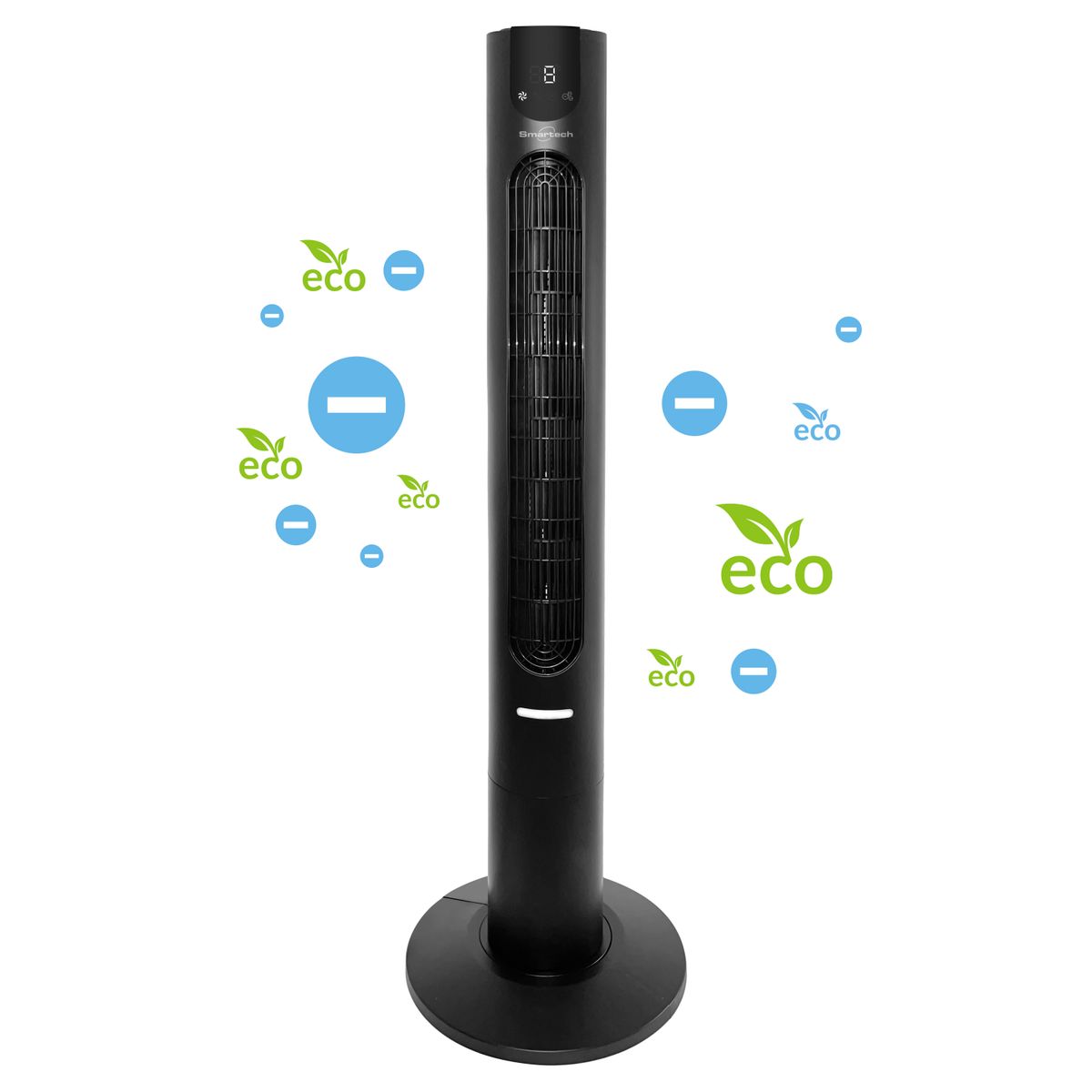 Smartech | “Eco Breeze” Intelligent Ionic Oscillating Tower Fan | Color ...
