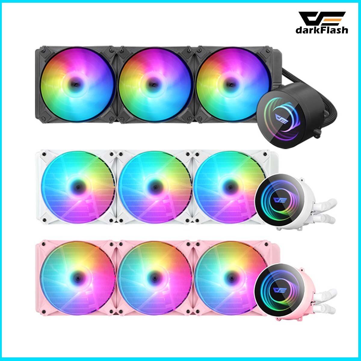 DarkFlash | DX360 白色 CPU 360水冷排 - 12CM Fan*3 - 5V ARGB 底板同步/Reset按鍵轉燈 - Luxury Modern AIO Water ...