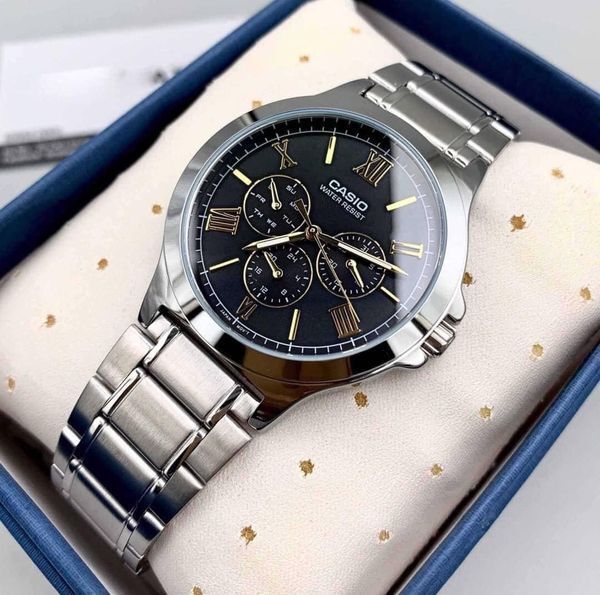 Casio | CASIO 情侶裝 情侶錶 不鏽鋼錶帶 黑銀色 MTP MTPV300 MTPV300D MTP-V300 MTP-V300D ...