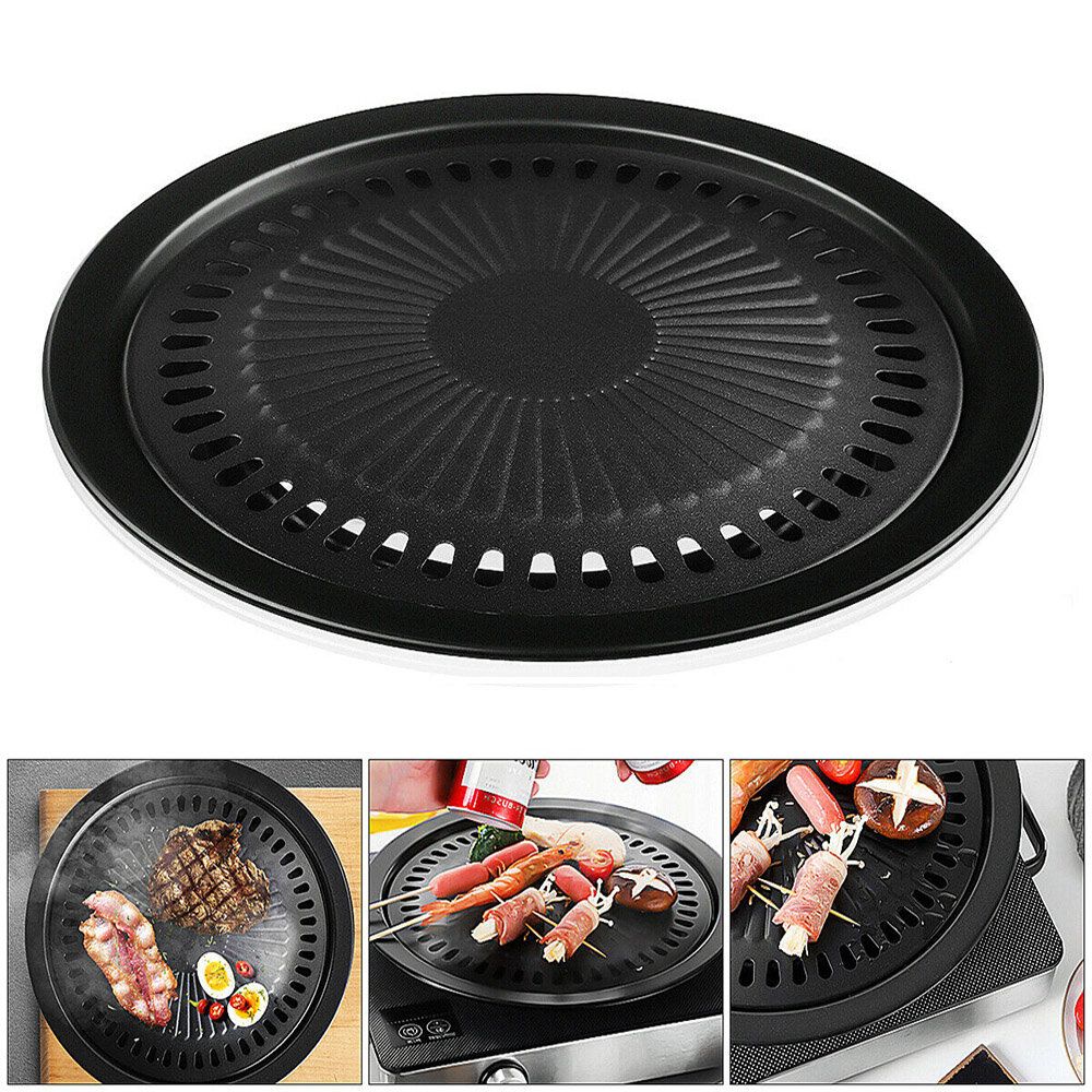 Tuenmall | Korean Nonstick BBQ Grill Pan for Stovetop, Barbecue Portable Hot Plate Outdoor ...