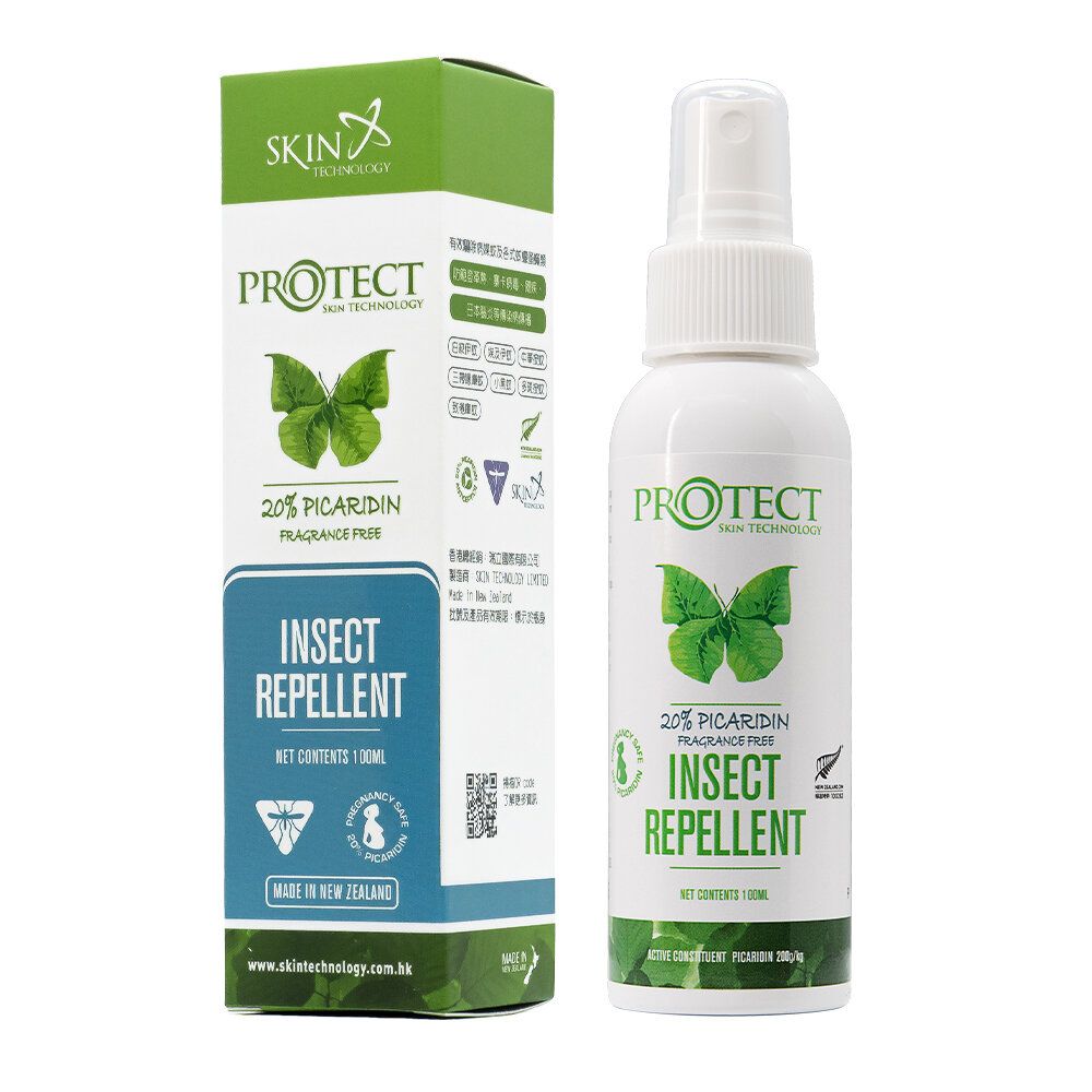 SKIN TECHNOLOGY | 紐西蘭20% 派卡瑞丁防蚊噴霧 – 無香精 – 8小時長時間保護(無DEET/孕婦和6個月以上嬰兒可用 ...