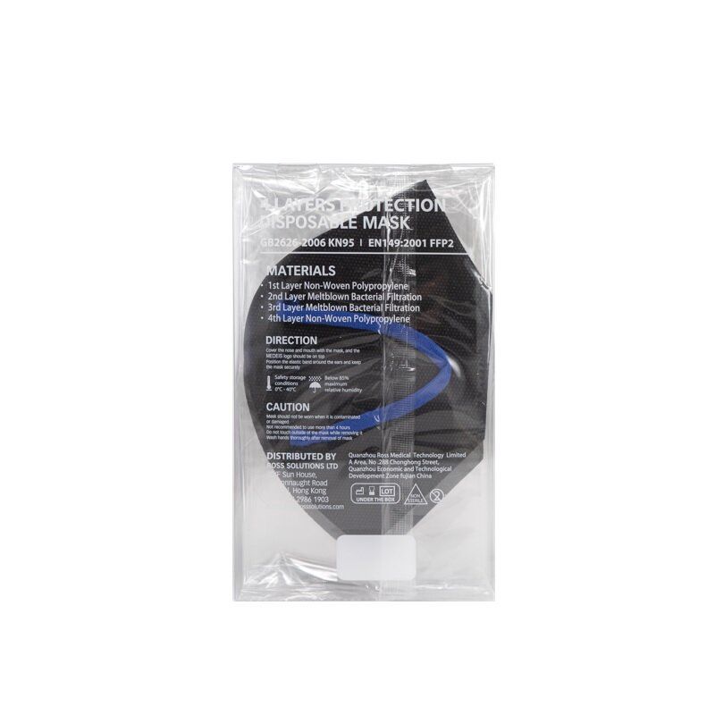 MEDEIS | Medeis KN95/FFP2 四層立體口罩 Black (20片裝) | HKTVmall 香港最大網購平台