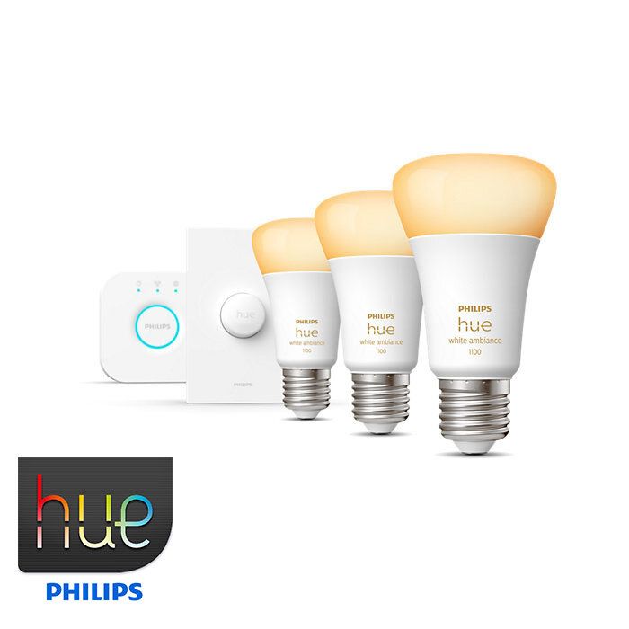 飛利浦 | 飛利浦 Hue White Ambiance Hue 入門套件 Hue Bridge+3x11W E27 WA+1xHue 智能 ...