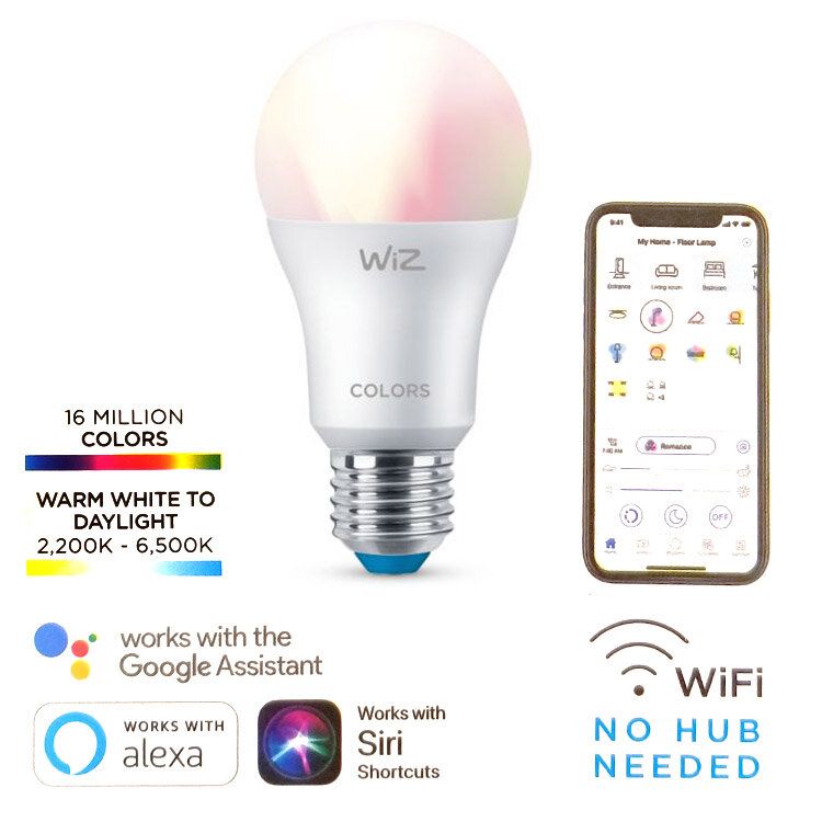 WiZ | WiZ - Bulb A60 E27 Full Color 智能燈泡 智能燈膽 Smart Light Bulbs(黃白光 + 彩 ...