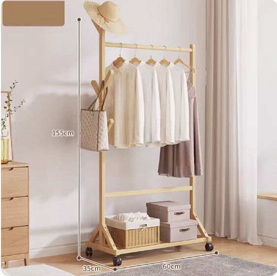 全城熱賣 | 可移動掛衣架(6杈款-原色長60cm) | HKTVmall 香港最大網購平台