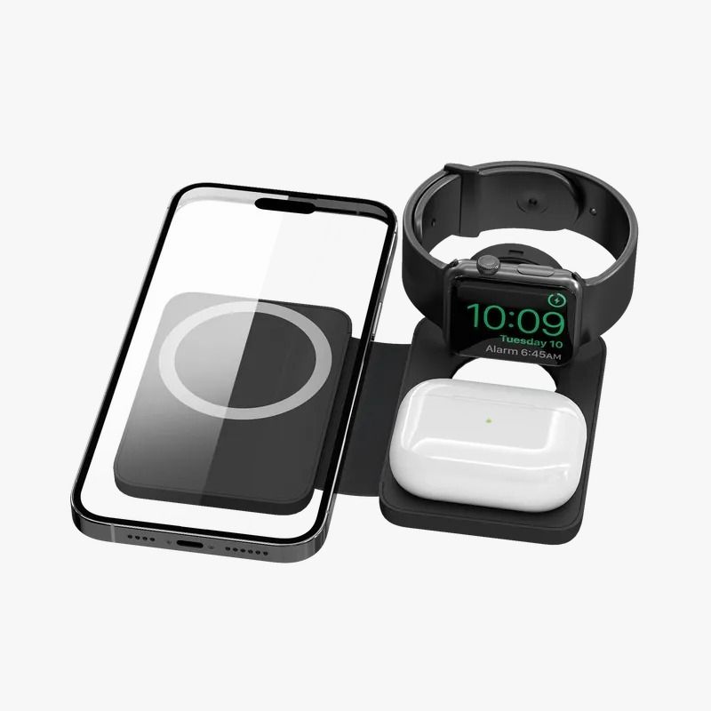 ego | 3in1 MAGPAD2 Magsafe 充電器 | 磁吸無線摺疊充電板 | 黑色 | 顏色 : Black黑色 ...