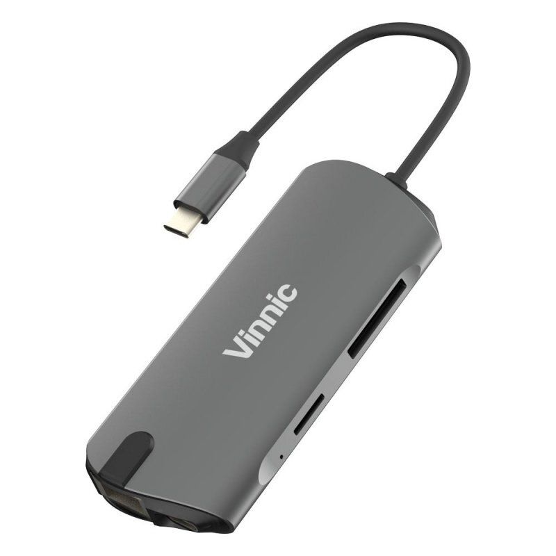 銀戰士電池 | Vinnic 8-in-1 USB-C 集線器 (VPCH-1916GR) | HKTVmall 香港最大網購平台