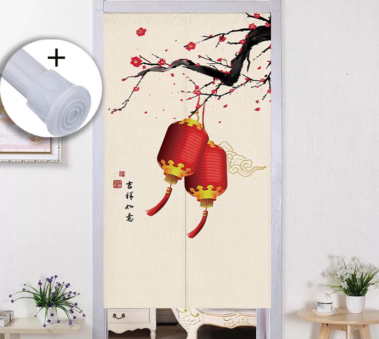 Pacific Olympia | 迎新年! 中式門簾 (中分式) 「吉祥如意」 紅燈籠 + 伸縮桿 | HKTVmall 香港最大網購平台