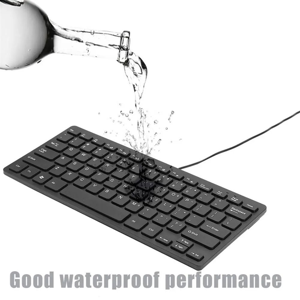 Tuenmall | Black Slim USB Wired Keyboard Business Computer Mini ...