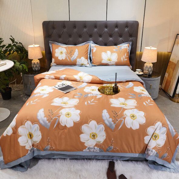 BEAR | 水洗天絲夏被四件套（瑰麗-桔）【夏被四件套200x230cm】 | HKTVmall The Largest HK Shopping Platform