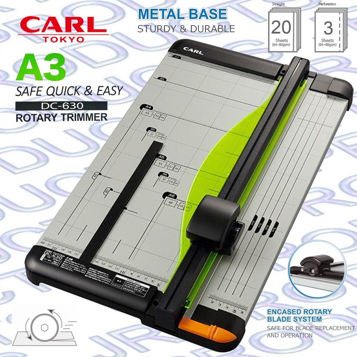 CARL | 日本 CARL A3 中型滾輪式鎅紙機#DC-630切割切紙機《香港行貨》 | HKTVmall 香港最大網購平台
