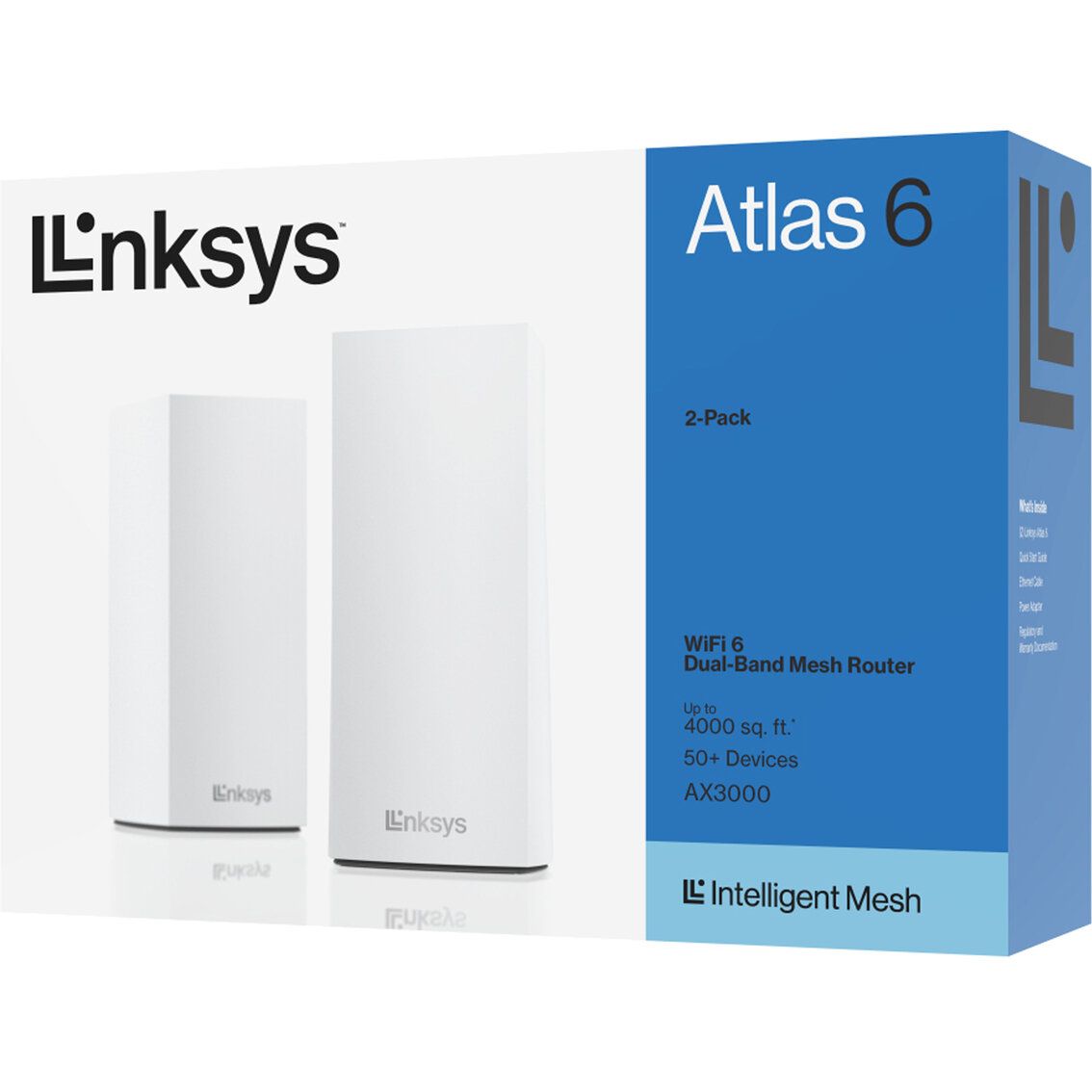 LINKSYS | Atlas 6 (MX2002-AH) 雙頻 AX3000 網狀 WiFi 6 系統 - 2 件裝 | HKTVmall 香港最大網購平台