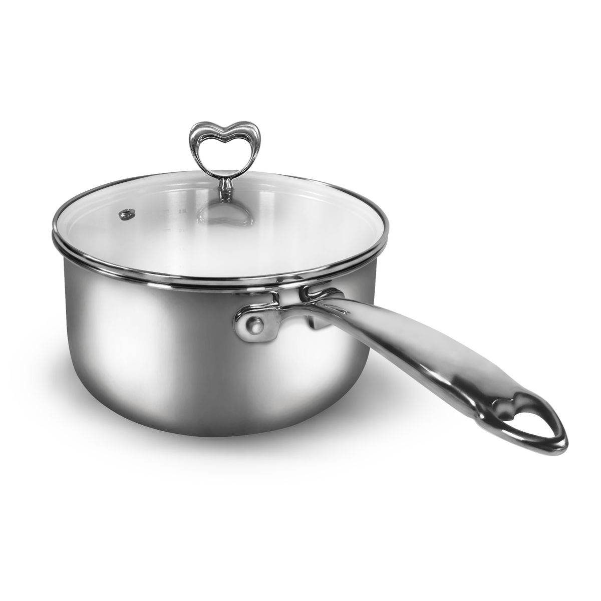 Balzano | 18cm Heart-shaped multiply-layer stainless steel single ...