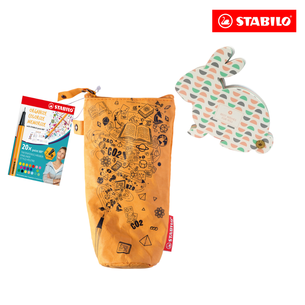 STABILO | point 88 eco-friendly kraft paper pack with animal shape memo ...
