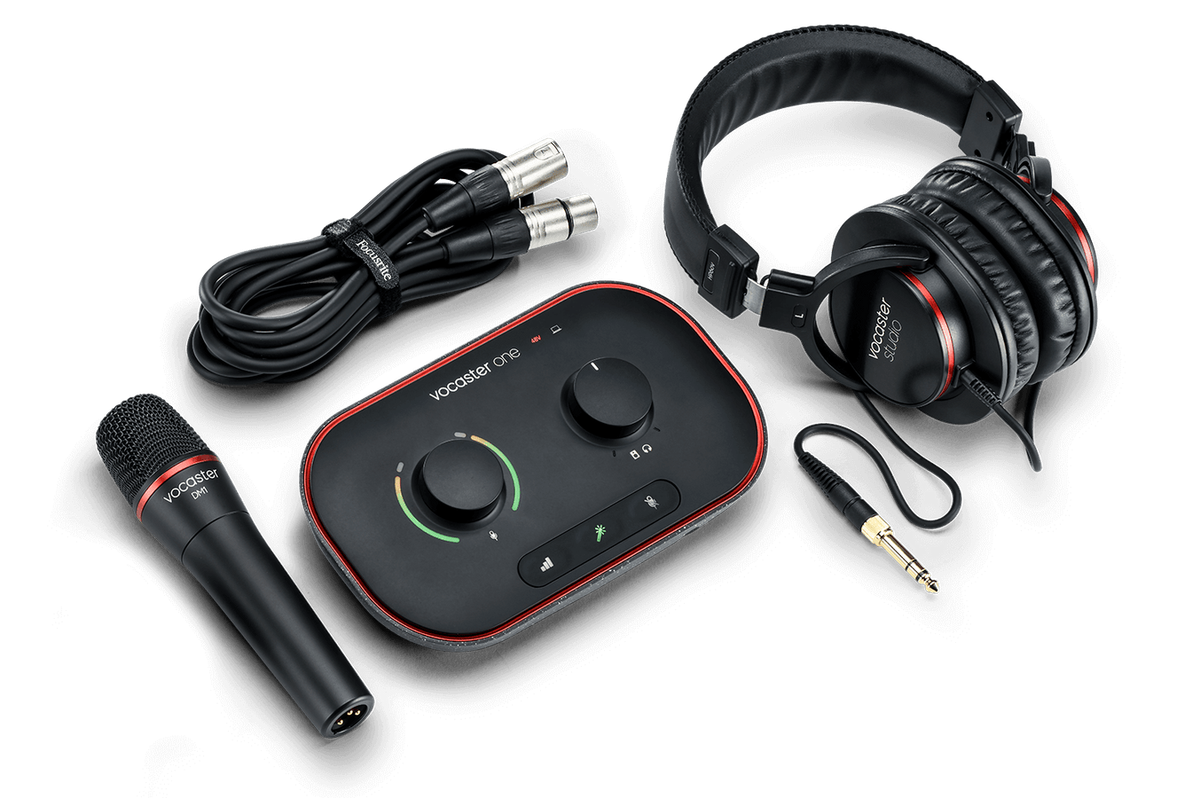 Focusrite | Focusrite Vocaster One Studio （ 播客套裝,用於錄製為內容創作者,具有錄音室品質的聲樂機 ...