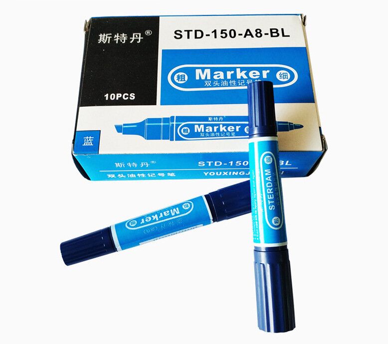 全城熱賣 | (Blue) 1 Marker double-ended oil-based quick-drying marker pen ...
