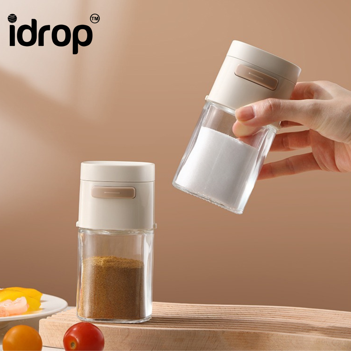 idrop | Quantitative salt shaker seasoning box | Color : Clear White ...