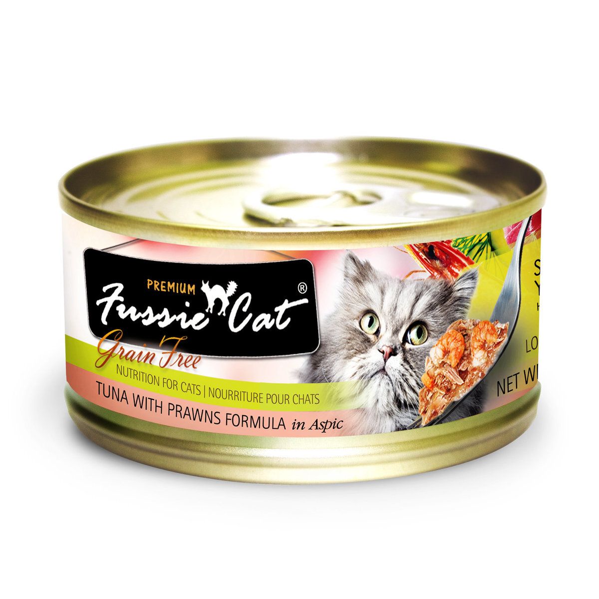 Fussie Cat | Fussie Cat (黑鑽) Premium Tuna with Prawn in Aspic 吞拿魚+蝦 80G ...