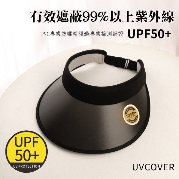 LAVA | 韓國 UVCOVER SPF 50+ [黑色] 防UV 防紫外線 防曬帽 空頂髮箍帽 運動太陽帽 | 顏色 : 深黑色 | HKTVmall 香港最大網購平台