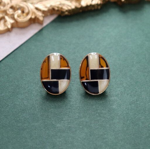 BEAR | 油畫感港風耳釘（天藍色 30-琺瑯星花） | HKTVmall The Largest HK Shopping Platform