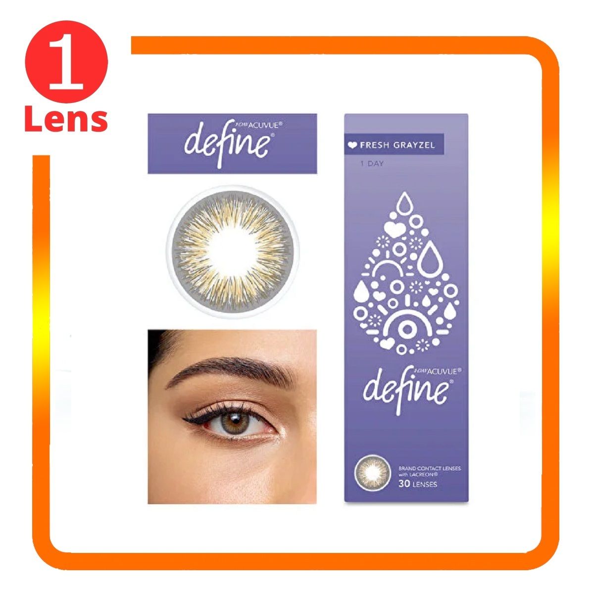 ACUVUE | Define Fresh Grayzel 1 Day Contact Lens P-0.00 [平行進口] | 尺碼 ...