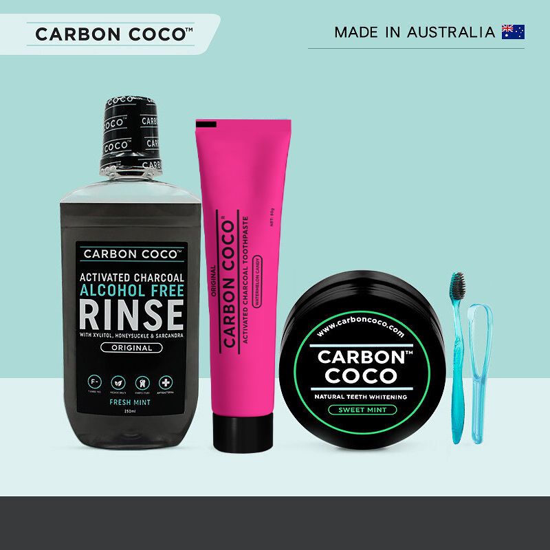 CARBON COCO | Natural Teeth Whitening(Sweet Mint)+Watermelon Toothpaste ...