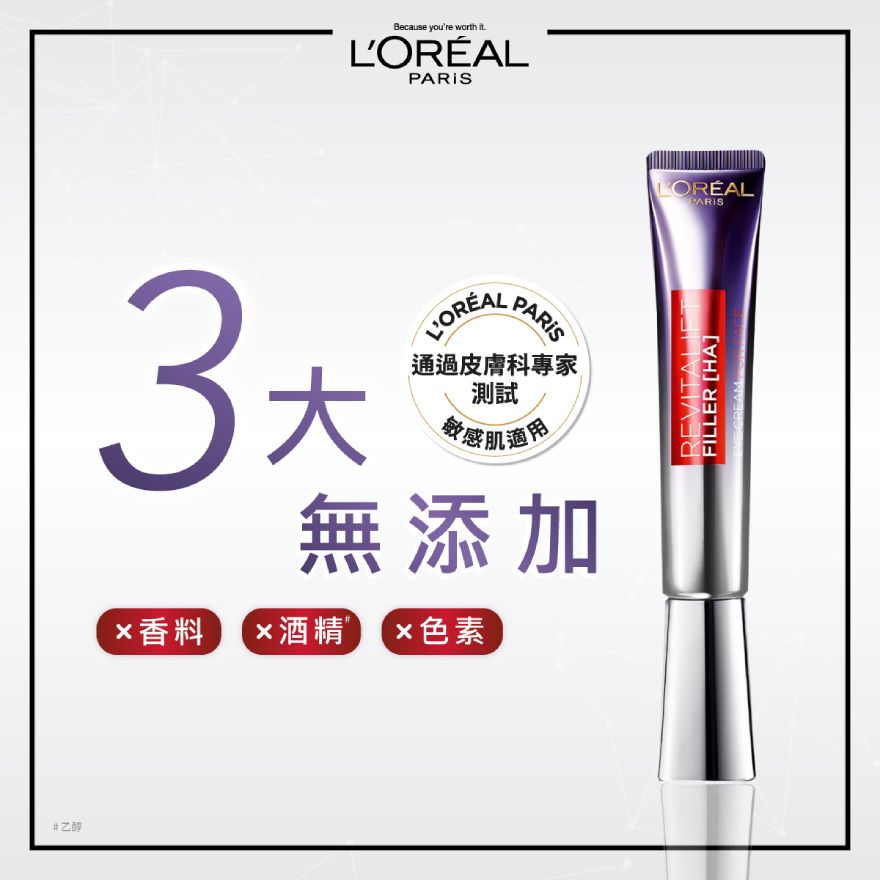 L’Oréal Paris | 歐萊雅活力緊緻透明質酸全方位淡紋霜2.0 30ml(平行進口)(6923700994223 ...