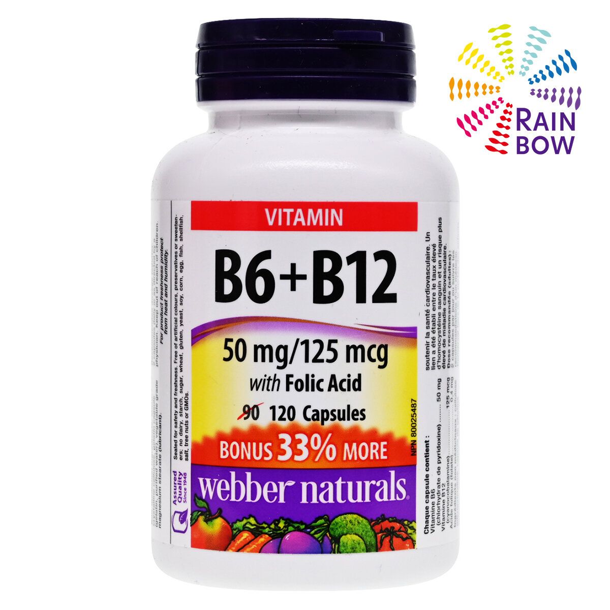 webber naturals | Vitamin B6 + B12 120 Capsules (Parallel Import) (38132) | HKTVmall The Largest ...