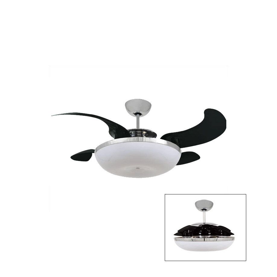 VENTO | Vento 46 inch Mela LED Ceiling Fan | Color : Midnight Black ...