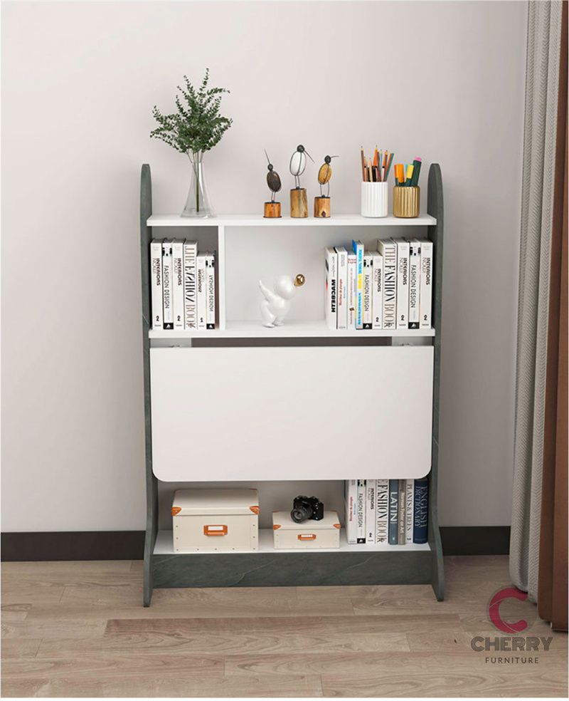 Cherry furniture | Retractable office desk folding desk bookcase narrow ...