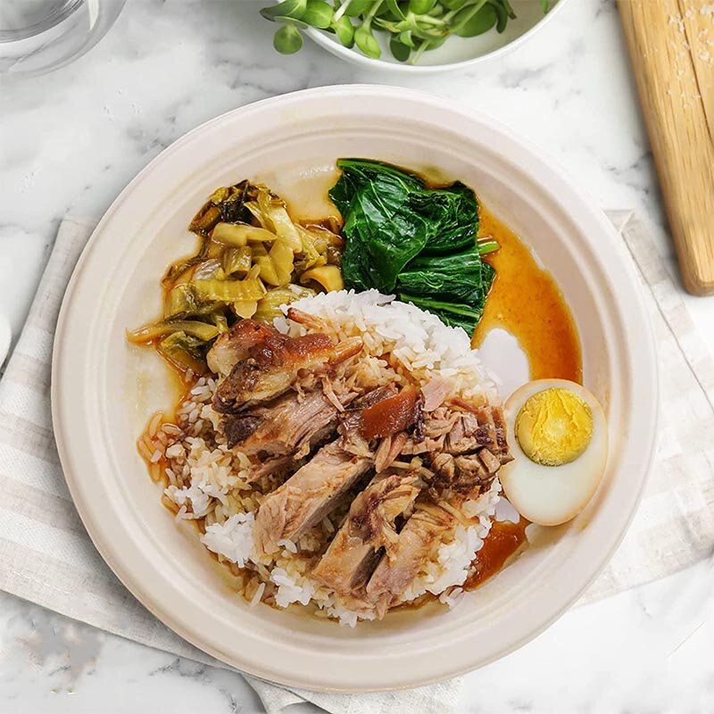 MasterTool | 【可降解及可微波爐用】SavingOasis 一次性即棄紙碟 7吋 (50隻裝) 環保可生物降解甘蔗紙碟 18cm 燒烤碟 一次性紙碟 派對碟 即棄紙碟 外賣餐具 ...