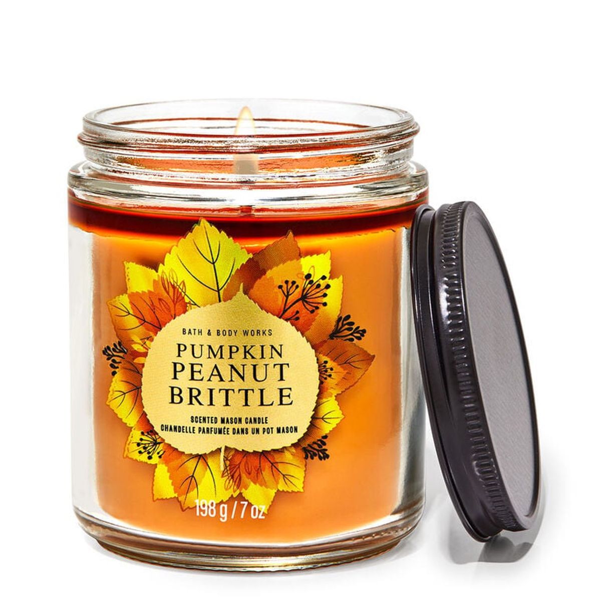 Bath & Body Works | PUMPKIN PEANUT BRITTLE Single Wick Candle 7oz ...