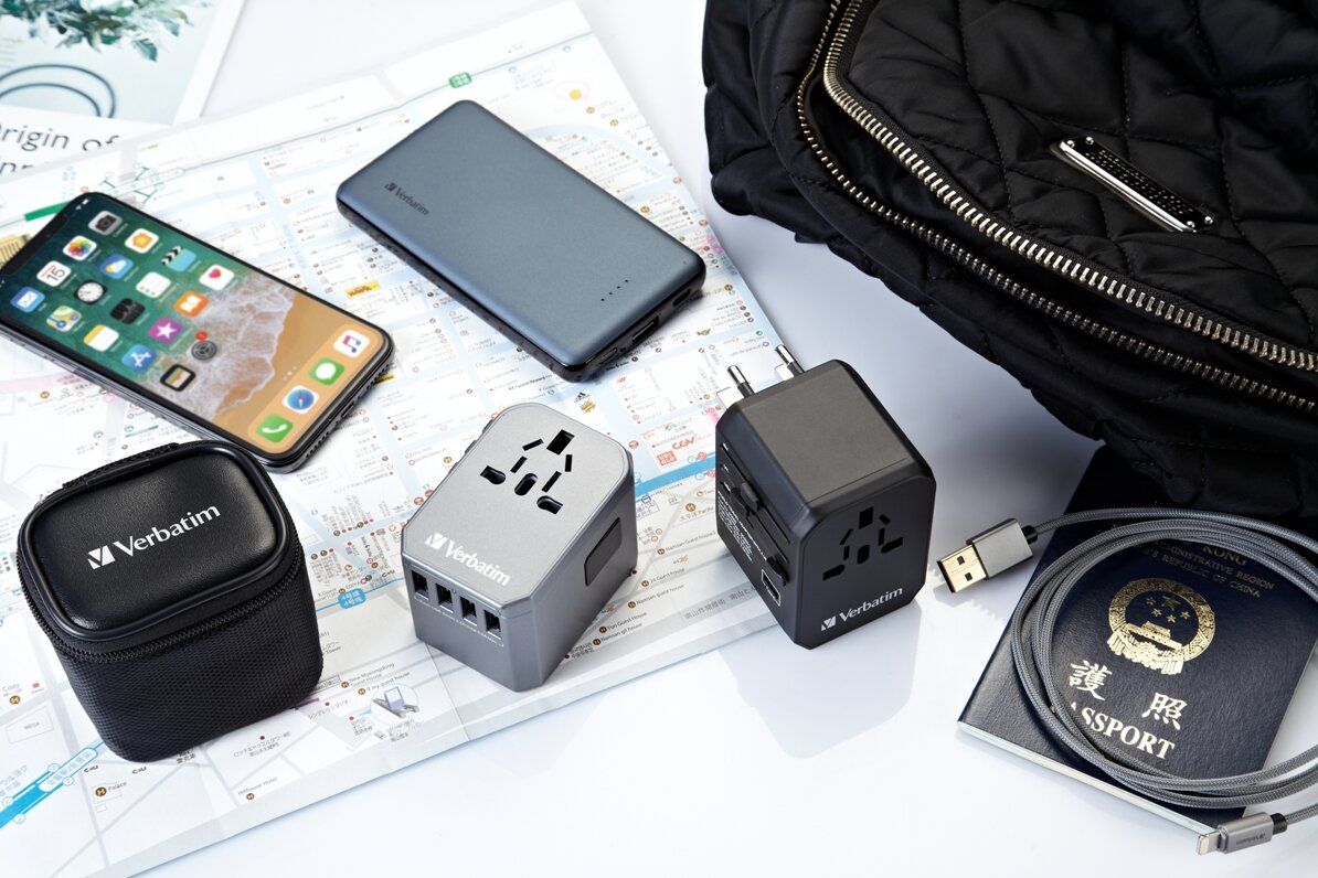 威寶 | Verbatim 旅行充電器 5 Ports 65686 Type C USB 旅行轉插 智能充電 國際轉插 伸縮插蘇 黑色 香港 ...