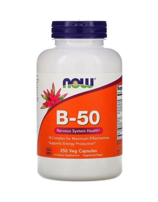 NOW Foods | B-50 綜合維他命B-50配方 , 250粒膠囊 (參考日期：11/2025) | HKTVmall 香港最大網購平台