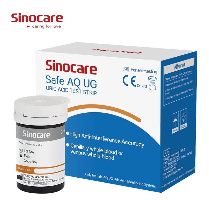 Sinocare | Safe AQ UC Uric Acid Test Strips 50pcs|EXP: February 23 ...