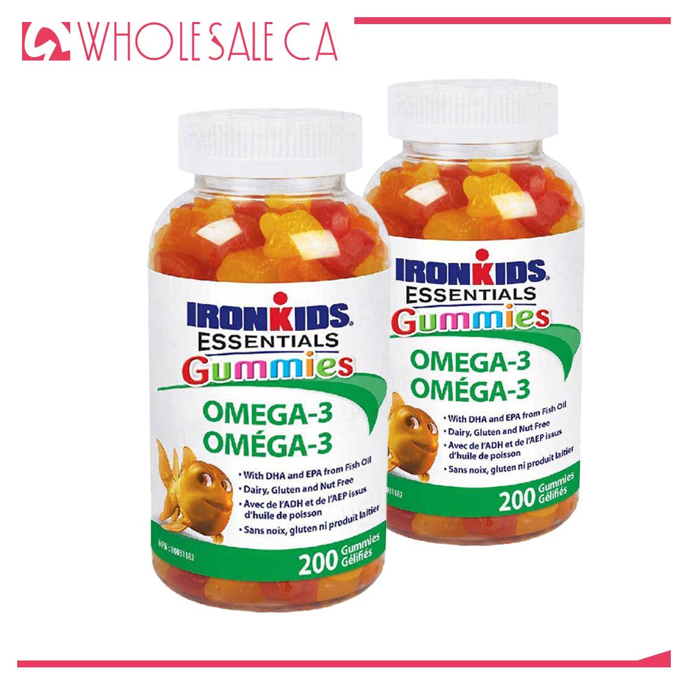 IRONKIDS | Essential Omega-3 DHA‧EPA 魚油軟糖 200粒裝 2瓶 [平行進口] (EXP 11 2024 ...