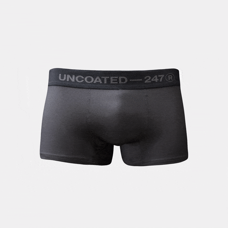 UNCOATED 247 | Balance 3D彈力平口內褲3件組 全黑系列 | 尺碼 : M | HKTVmall 香港最大網購平台