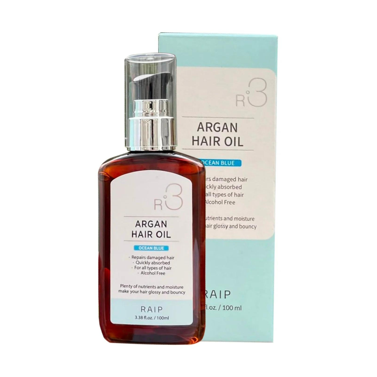 RAIP | R3 摩洛哥堅果髮尾油 100ml - 海洋味 (藍色) [平行進口] | HKTVmall 香港最大網購平台